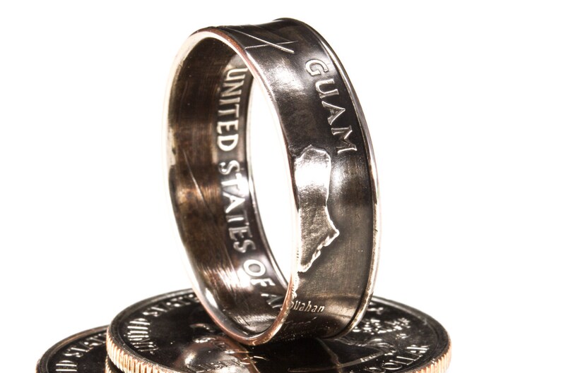 Guam Quarter Coin Ring - Etsy