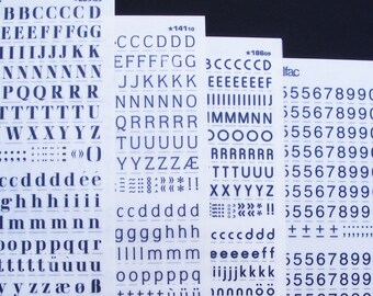 5 Rub on Letter Sheets, Small Letters, Dry Transfer Lettering ...