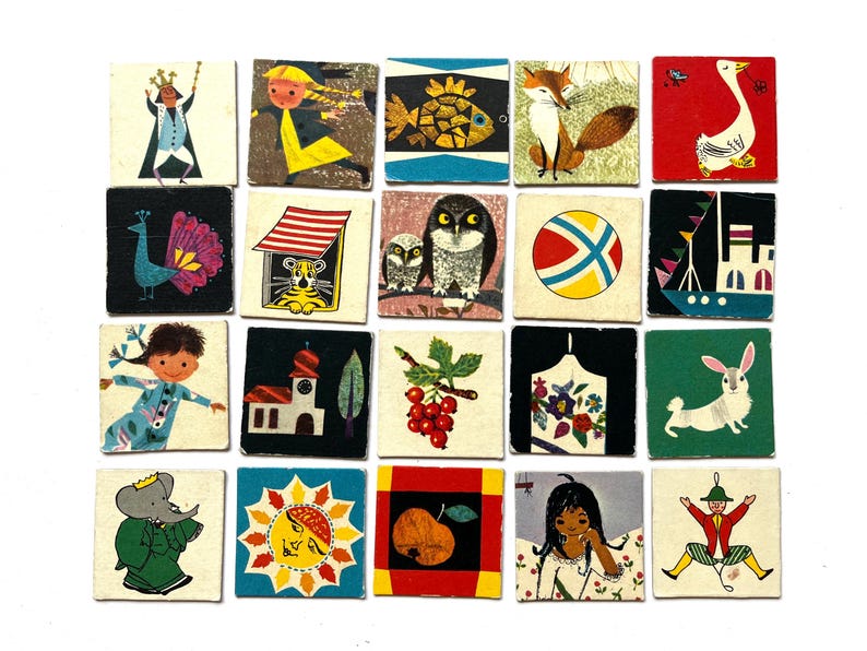 Vintage Memory Game With 40 Cards, Complete, Junior Memory, 1960s ...