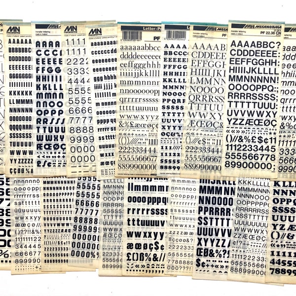 Letters and Numbers Transfer Sheets - Etsy