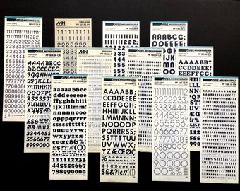 20 Dry Transfer Letter Sheets, Mecanorma Instant Lettering, Letter Font ...