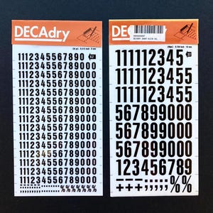 5 Black Dry Transfer Letter Sheets, Decadry Instant Lettering, Rub on ...