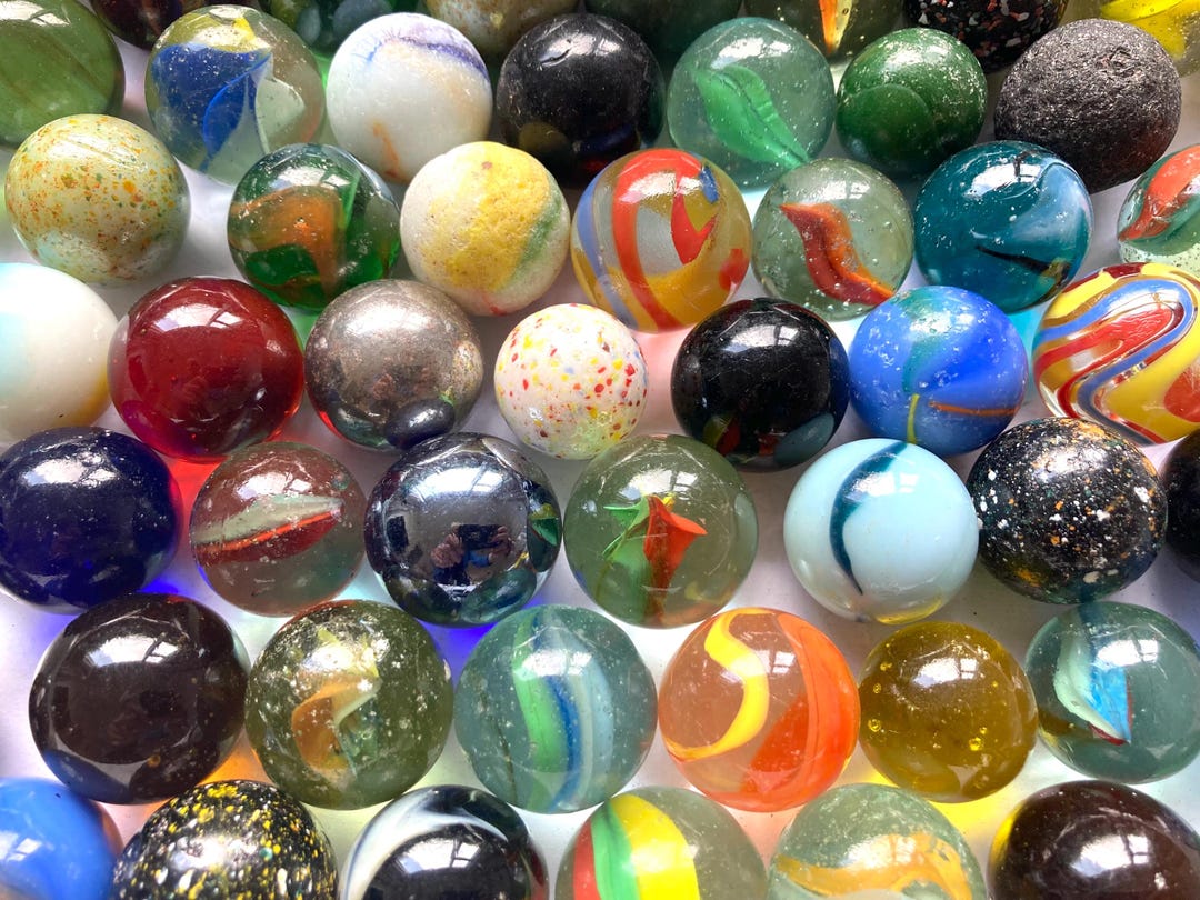 15 Vintage Shooters, 1 Glass Marbles for Collecting, Decoration or ...