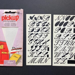 11 Vintage Letter Sticker Sheets, Pickup Lettering System, Self ...