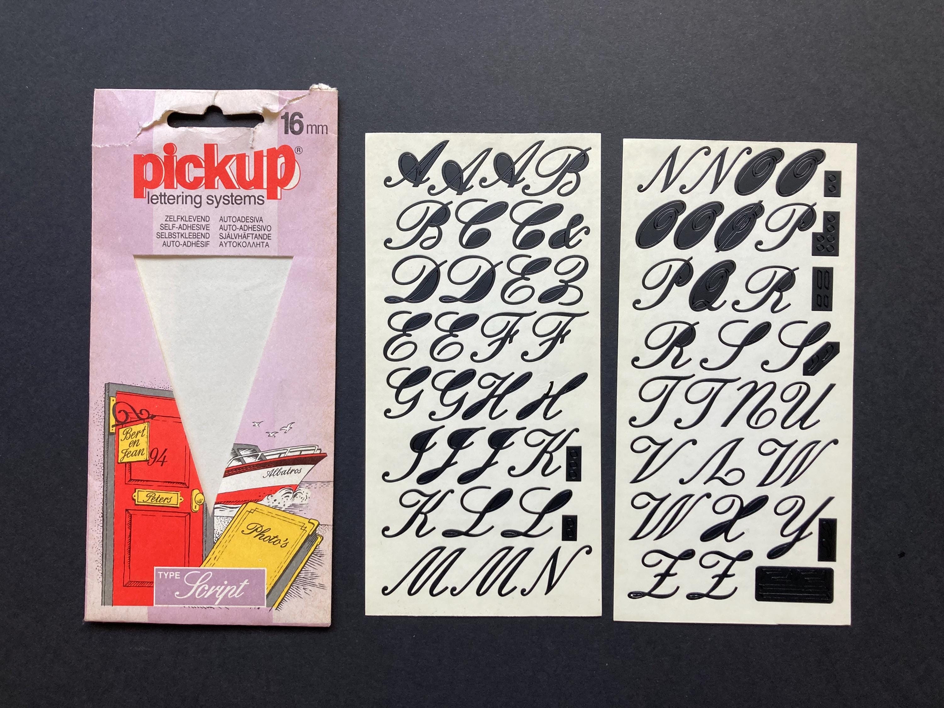 11 Vintage Letter Sticker Sheets, Pickup Lettering System, Self ...