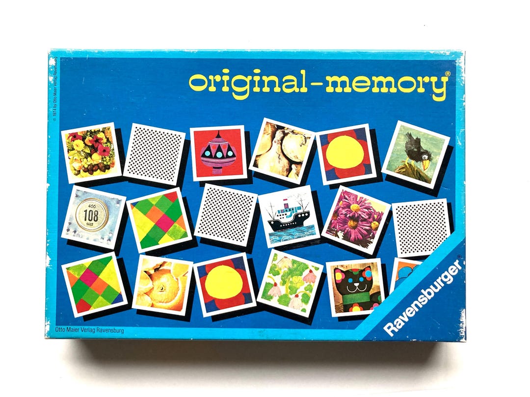 Vintage Memory Game, Complete, Cards With Retro Drawings From a Dutch ...
