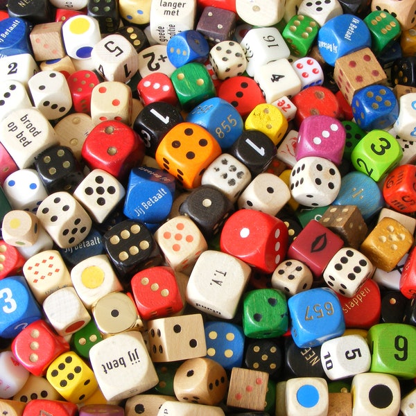 Wooden Dice - Etsy