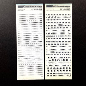 5 Rub on Letter Sheets, Small and Tiny Letters, Dry Transfer Lettering ...