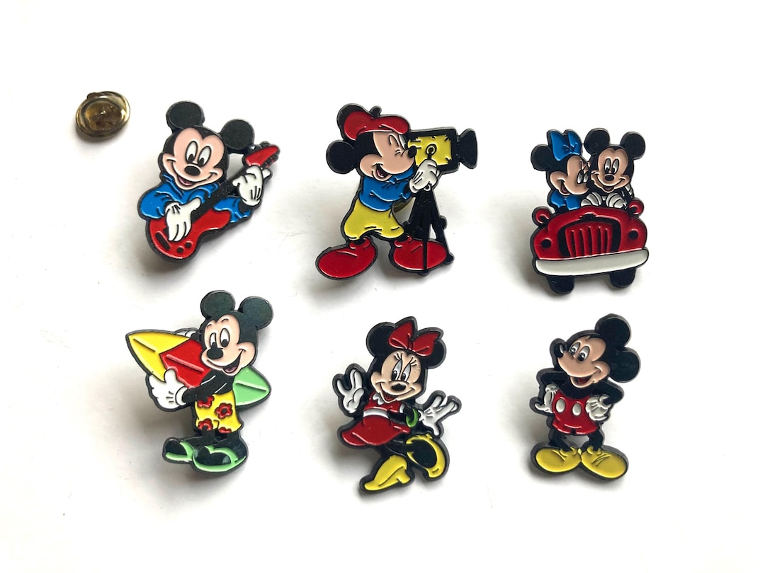Vintage Mickey Mouse Pin, Walt Disney Pin, Mickey and Minnie Mouse Gift ...