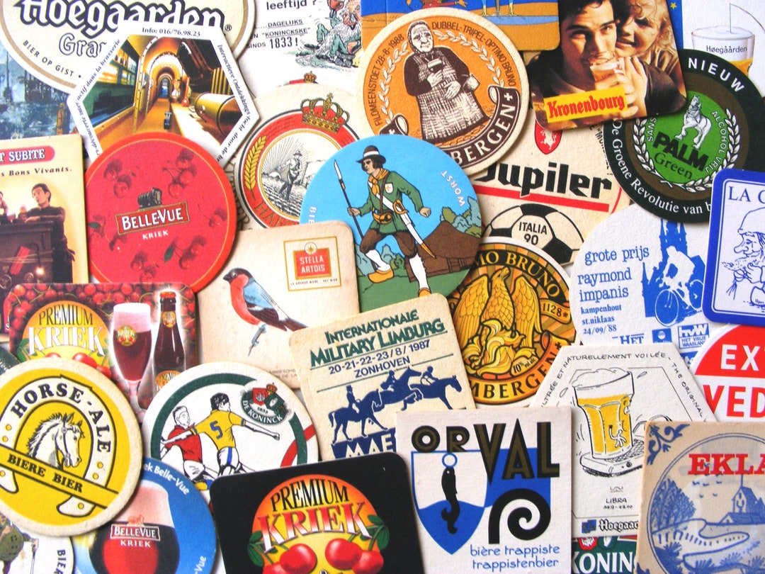 50 Vintage Beer Coasters, Bar Coasters, Beer Gifts, Cardboard German ...