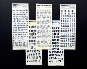 20 Dry Transfer Letter Sheets, Mecanorma Instant Lettering, Letter Font ...