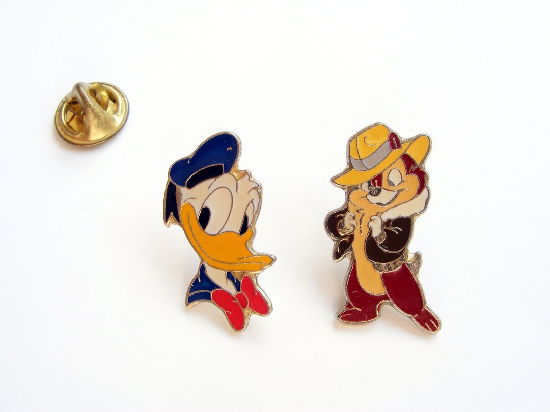 2 Vintage Disney Pins of Donald Duck and Rescue Rangers, Donald Duck ...