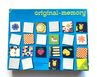 Vintage Memory Game Complete Cards With Retro Drawings From - Etsy