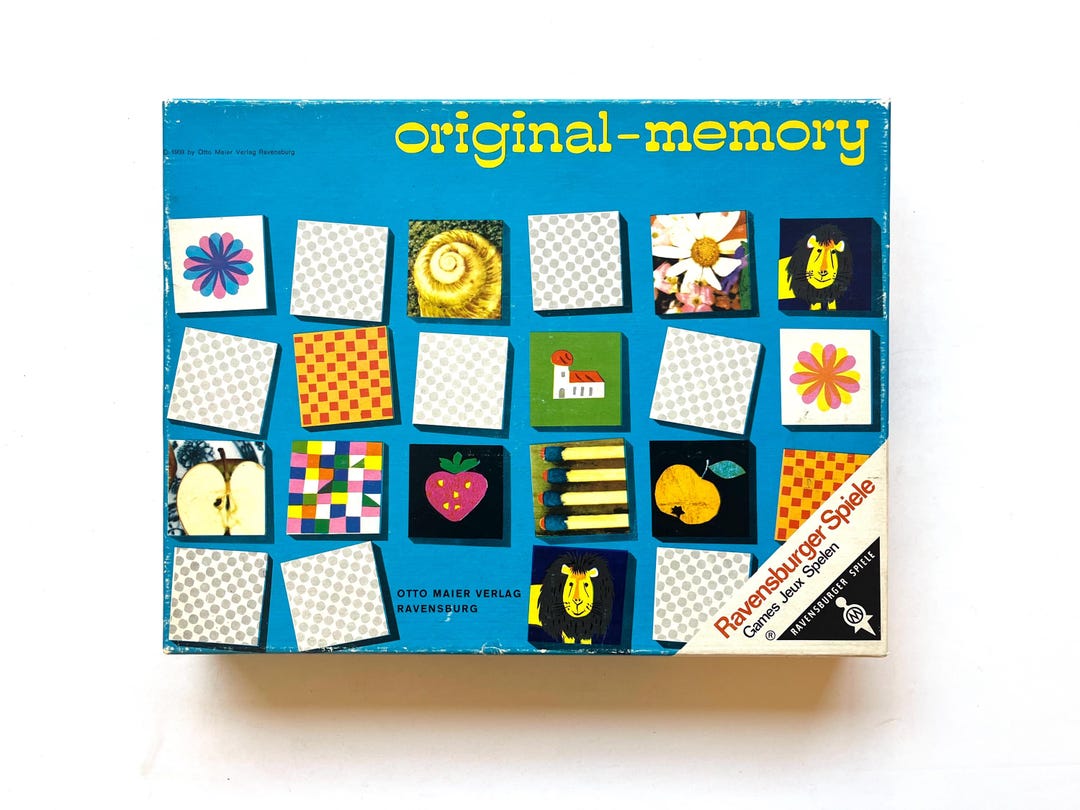 Vintage Memory Game, 1960s Memory Game, Vintage Retro Card Game, Milton ...