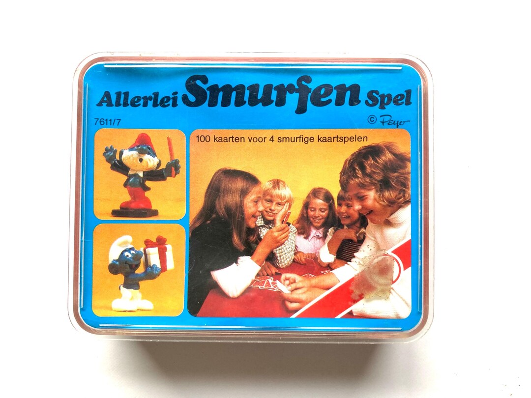 100 Vintage Smurf Playing Cards, Card Game With Pictures of Smurf ...