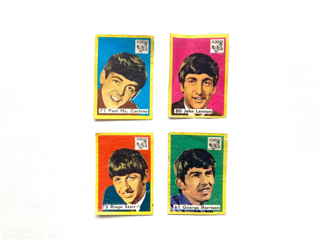 4 Vintage Beatles Matchbox Labels, Vintage 60s Prints, Beatles Match ...