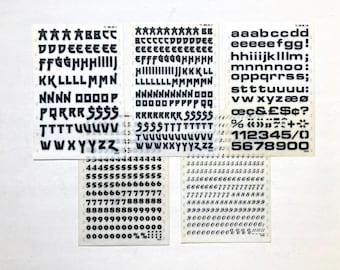 5 Rub on Letter Sheets, Small Letters, Dry Transfer Lettering ...