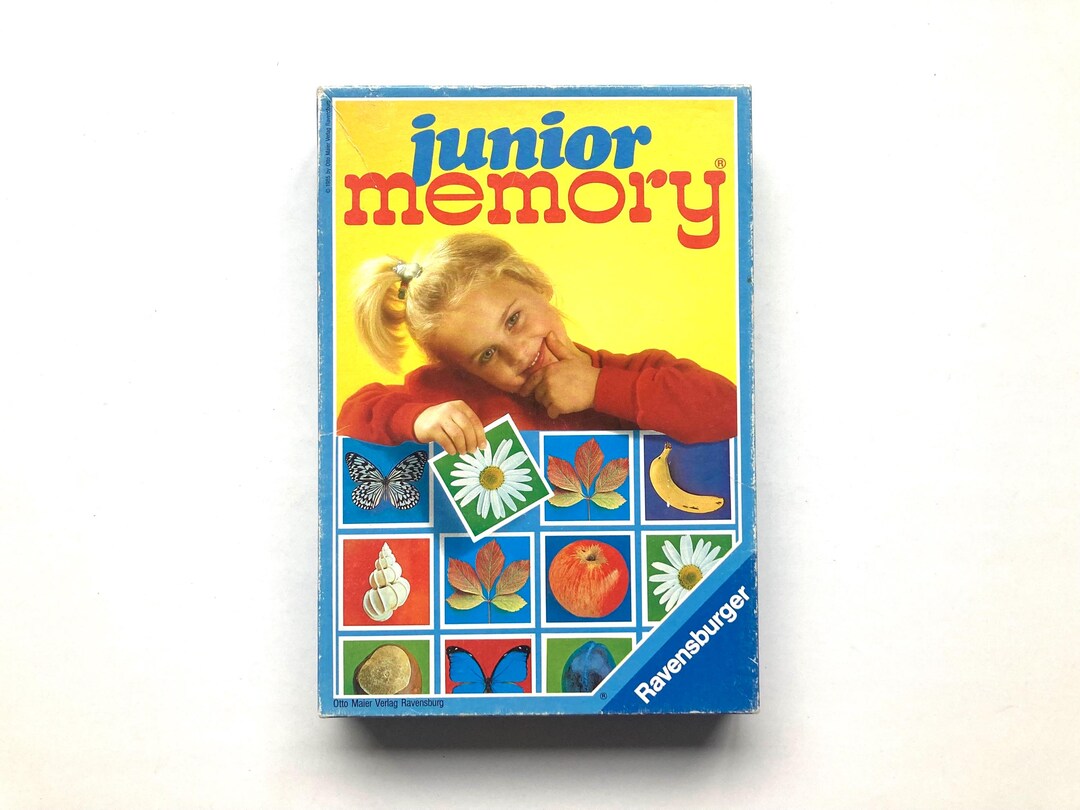 Vintage Ravensburger Original Junior Memory Game, Retro Card Game With Nature Design Cards ...