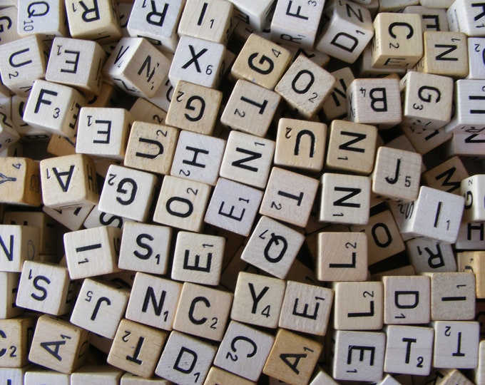 GIANT Lot of Wooden Letter Cubes / Boggle / Scrabble Dice / Spelling / Craft Cubes - Vintage ...