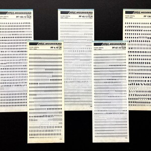 5 Rub on Letter Sheets, Small and Tiny Letters, Dry Transfer Lettering ...