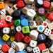 25 Vintage Dice, Dice Mix, Dice Set, Wooden Dice, Game Pieces, Bulk ...