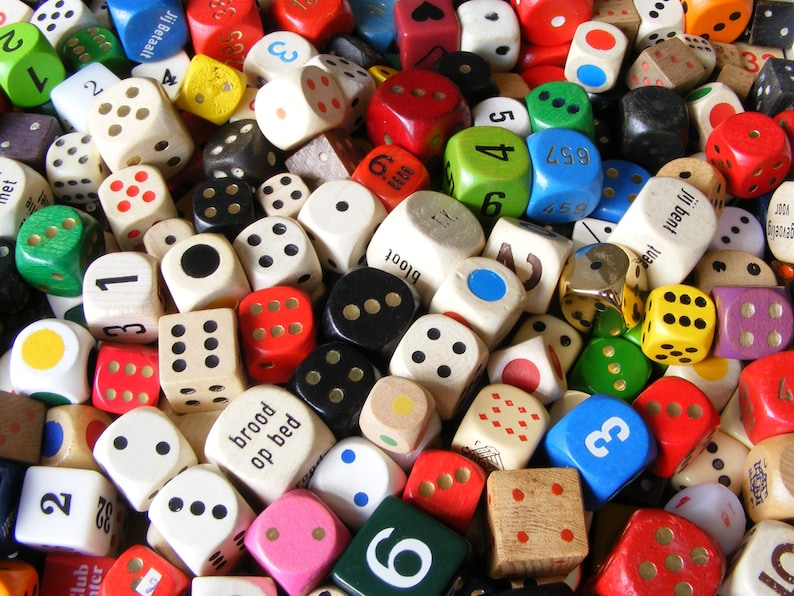 25 Vintage Dice, Dice Mix, Dice Set, Wooden Dice, Game Pieces, Bulk ...