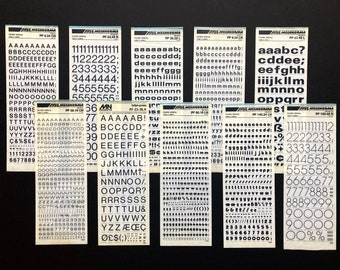 4 Dry Transfer Letter Sheets, Alfac Decadry Instant Lettering, Letter ...