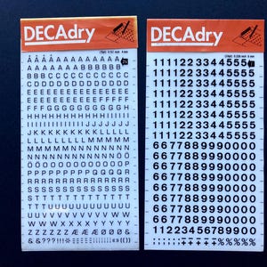 5 Decadry Dry Transfer Letters, Instant Lettering, Rub on Sheets ...