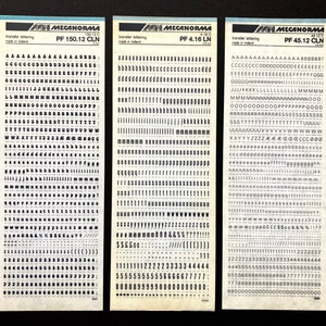 5 Rub on Letter Sheets, Small and Tiny Letters, Dry Transfer Lettering ...