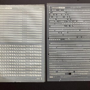 10 White Dry Transfer Sheets Helvetica, Mecanorma Rub on Letters ...