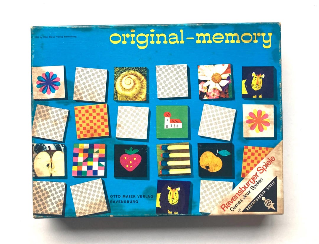 Vintage Ravensburger Original Memory Game, 1960s Retro Card Game, Dutch ...