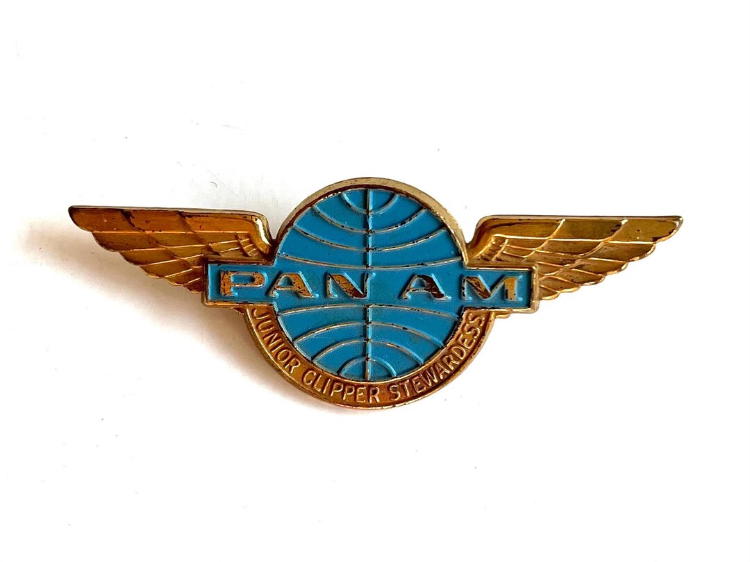 Vintage Panam Airlines Brooch, Pan Am Stewardess Pin, Badge, Stewardess ...