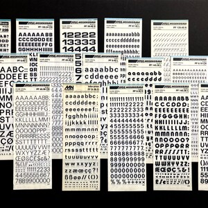 15 Dry Transfer Sheets, Vintage Mecanorma Rub on Letters, Alfac ...