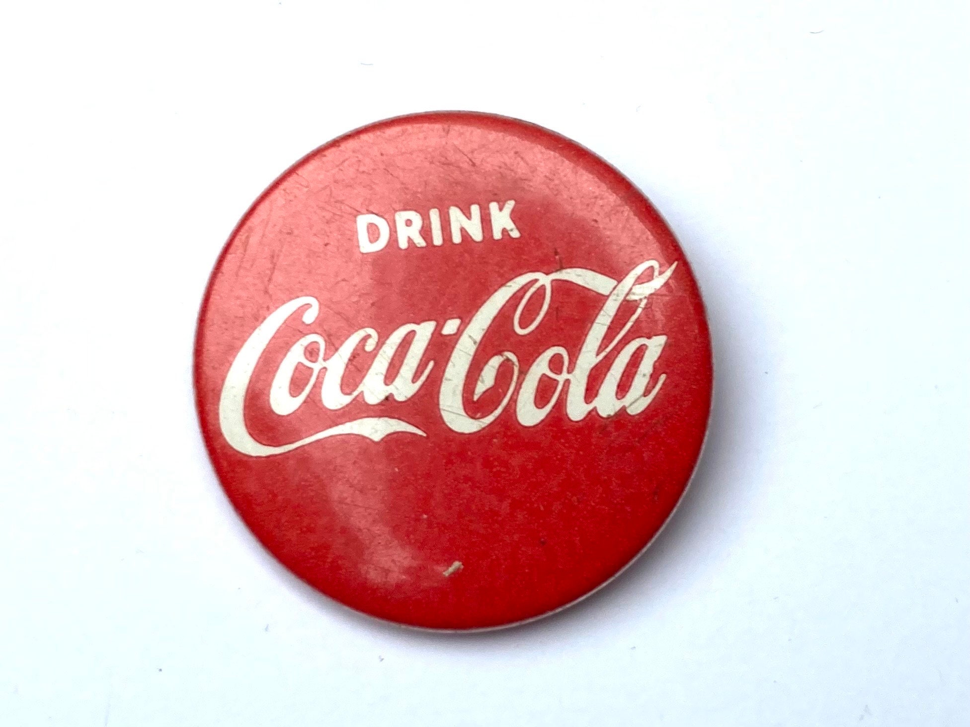Vintage Coca Cola Button, Vintage Coke Pin, Vintage Advertising Button, Brooch, Badge, Coca Cola ...
