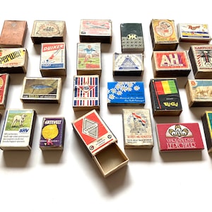 25 Empty Vintage Matchboxes,no Matches in Box, Matchbooks, Small Gift ...