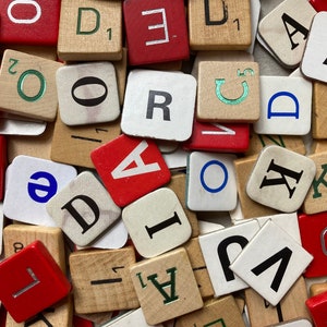 250 Vintage Letters, Scrabble Letters, Letter Tiles, Game Pieces Mix ...