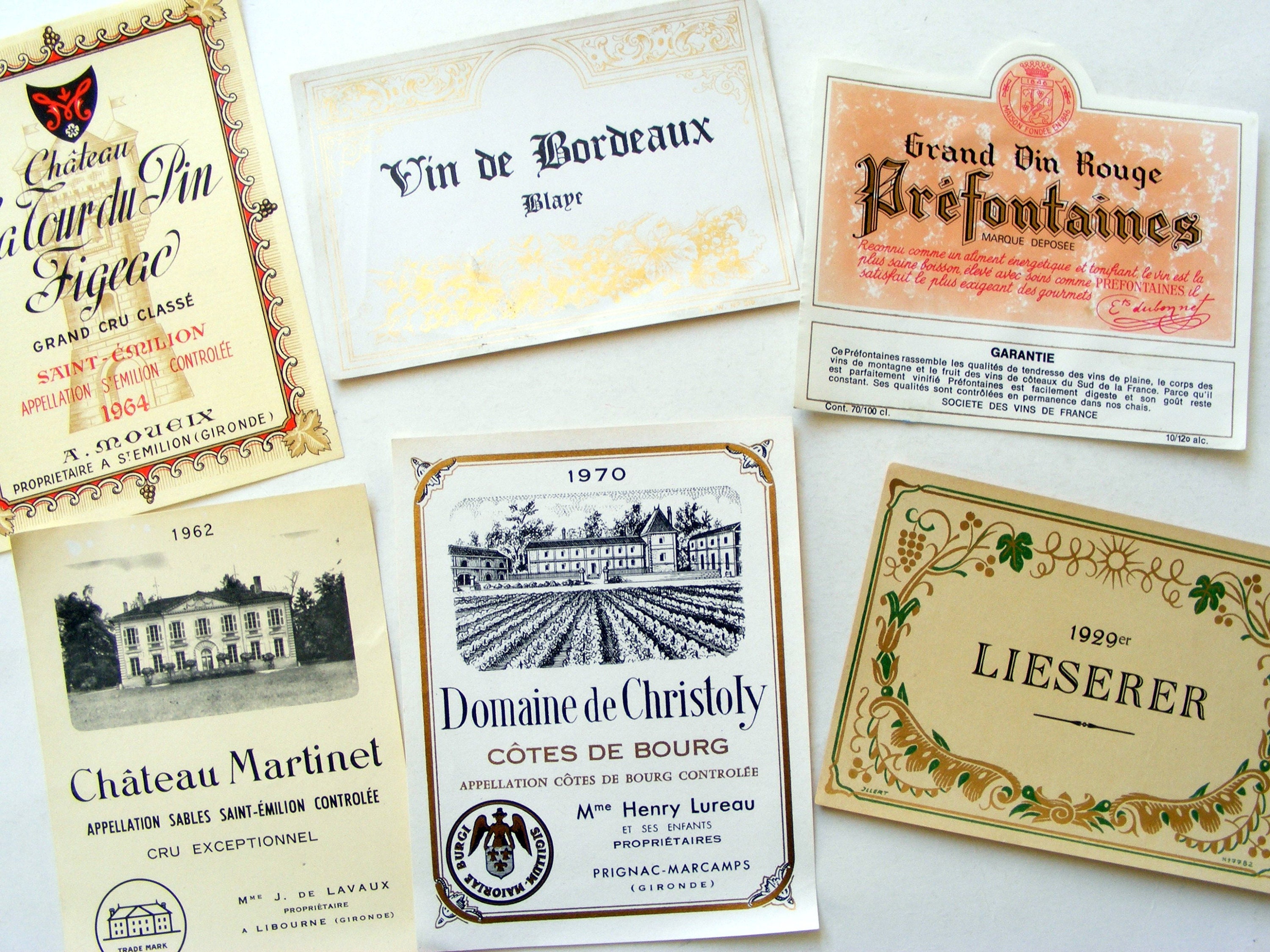 Vintage French Wine Labels