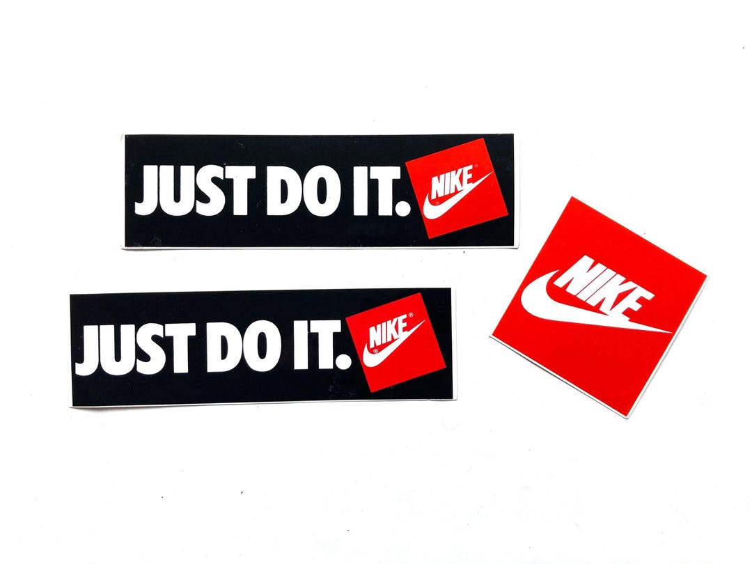3 Vintage Nike Stickers, Nike Just Do It Print, Nike Air Gift, Nike ...