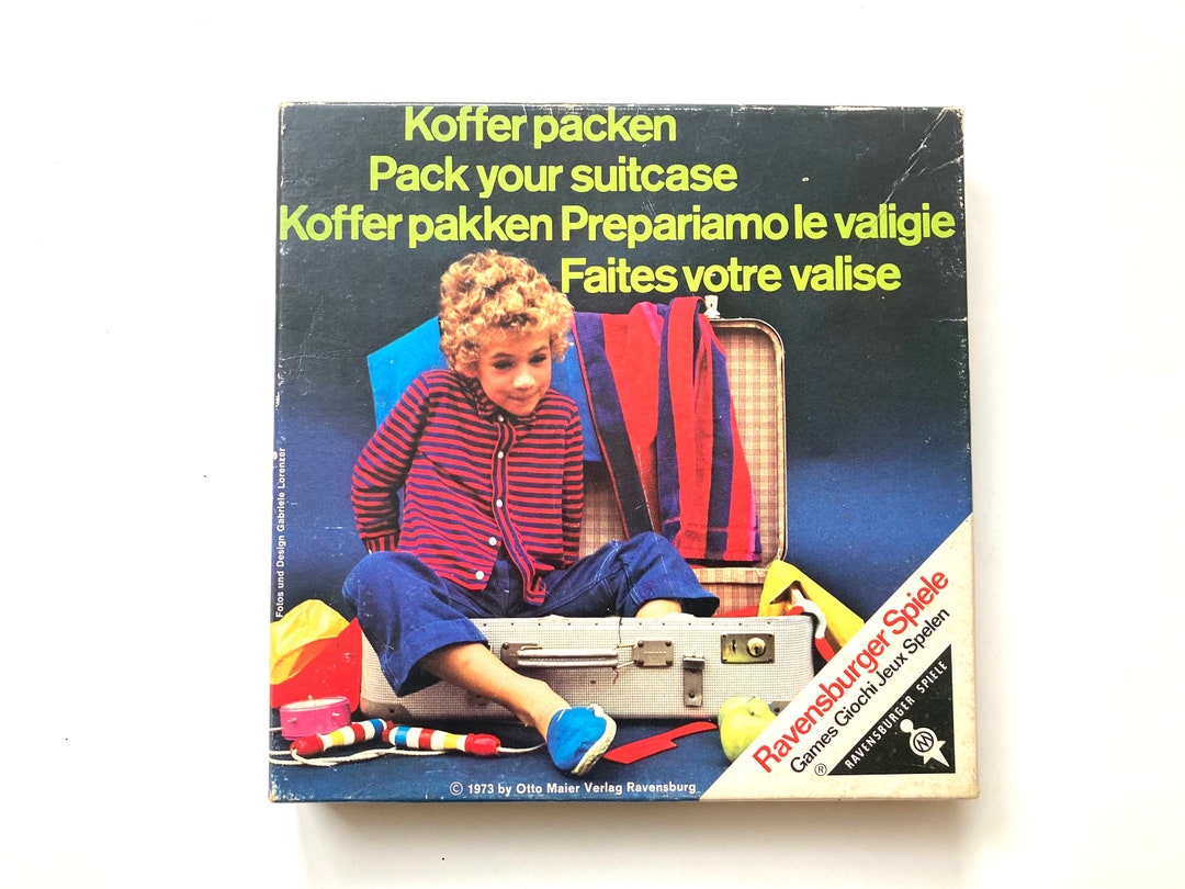 Vintage Pack Your Suitcase Game, Ravensburger Memory Game With Retro ...