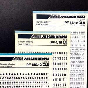 5 Rub on Letter Sheets, Small and Tiny Letters, Dry Transfer Lettering ...