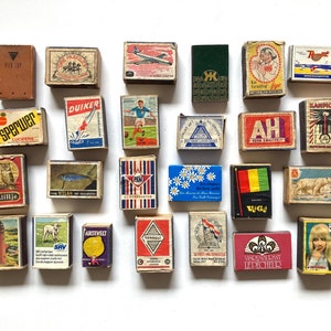 25 Empty Vintage Matchboxes,no Matches in Box, Matchbooks, Small Gift ...