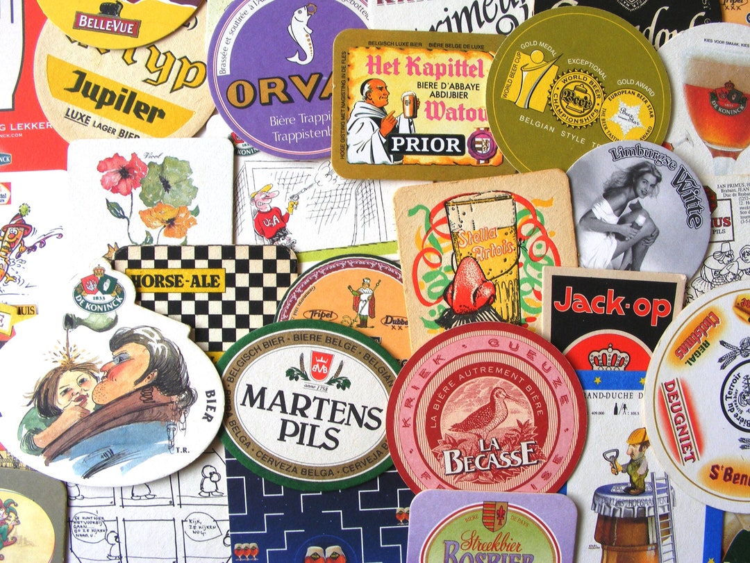 30 European Vintage Beer Coasters, Holland, Germany and Belgium Beer ...