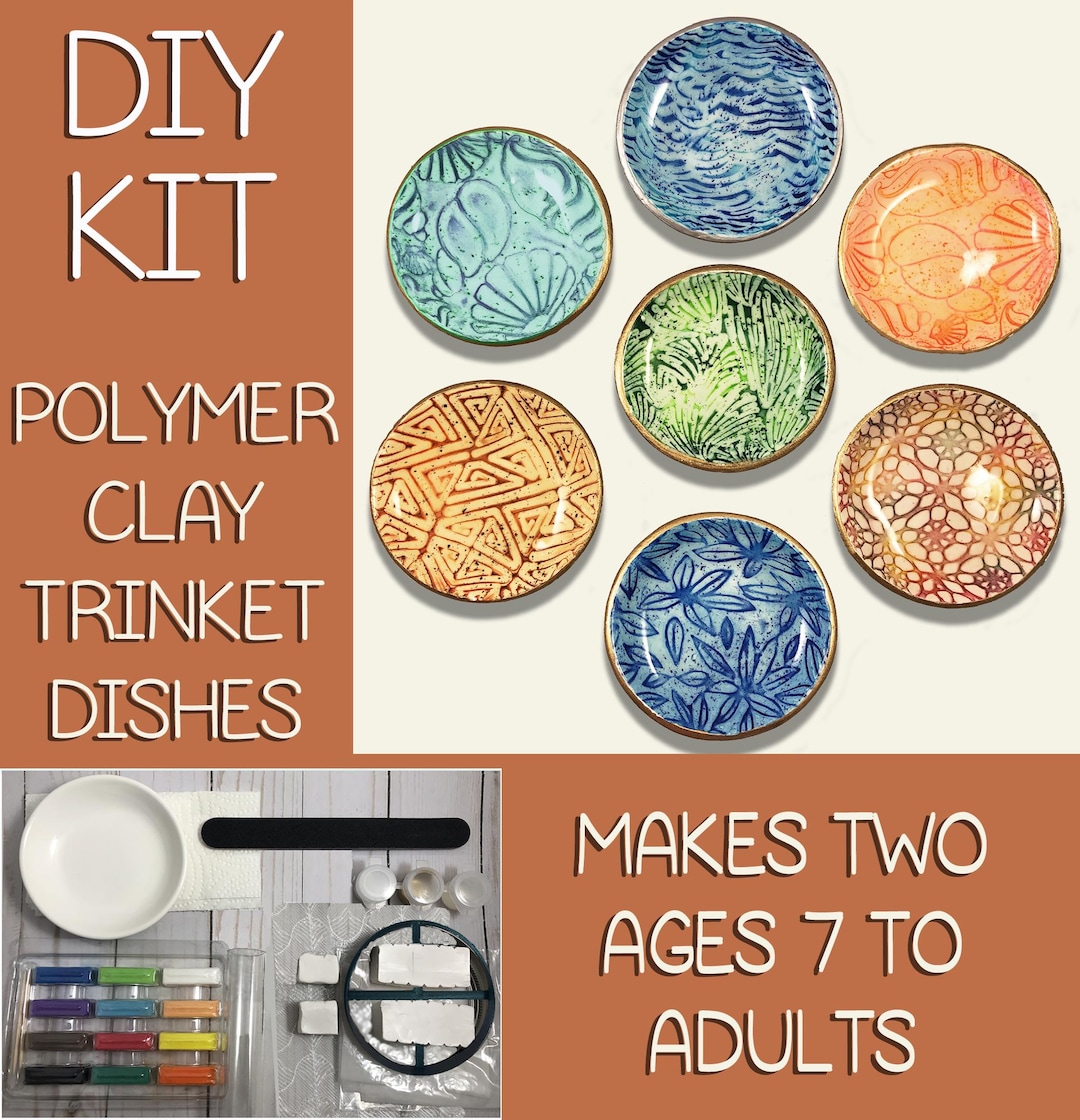 DIY Craft Kit | Makes TWO Clay Trinket Dishes | Age 7-70 | Easy ...