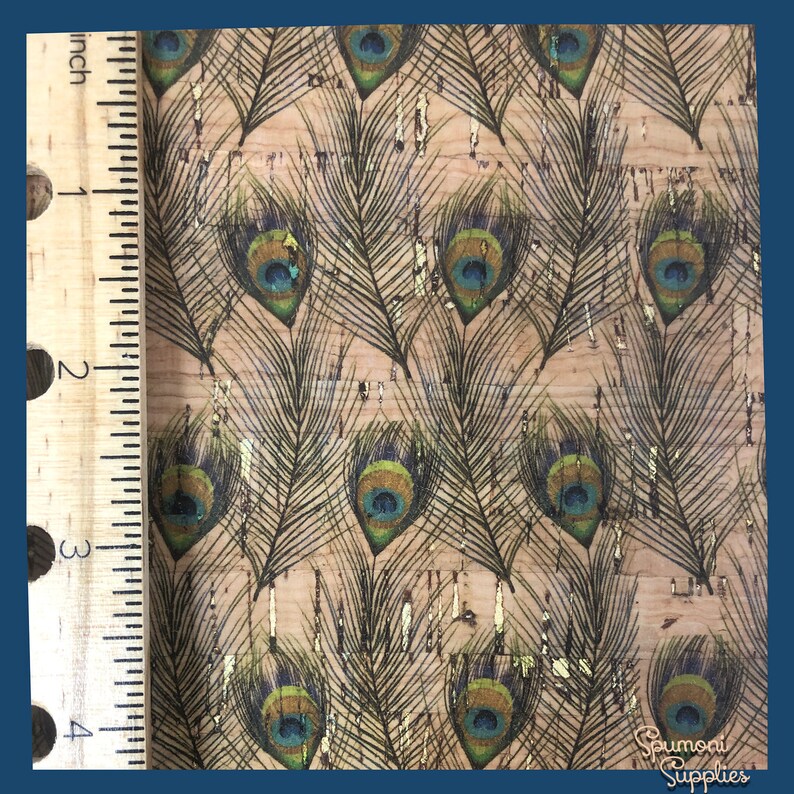 Cork Fabric Pretty as Peacock Feathers Genuine Cork Purses - Etsy