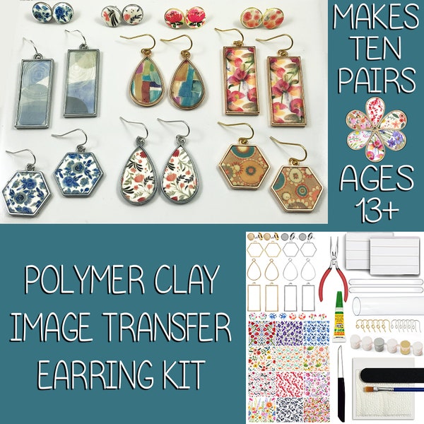 Polymer Clay Earring Kit - Etsy