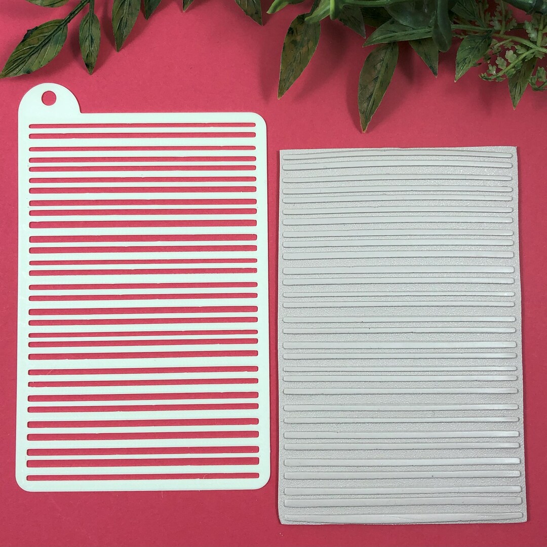 Texture Stencil for Polymer Clay Varied Lines Reusable Standard Stencil ...