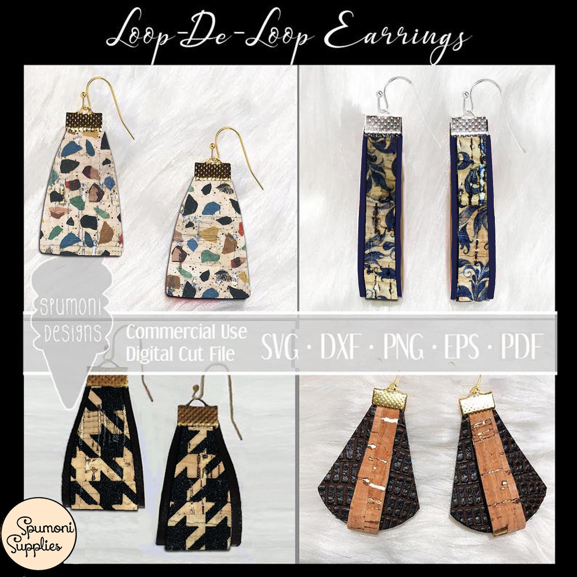 Loop De Loop Earring Bundle Cut Files, Layers, Crimped, Mix N Match ...