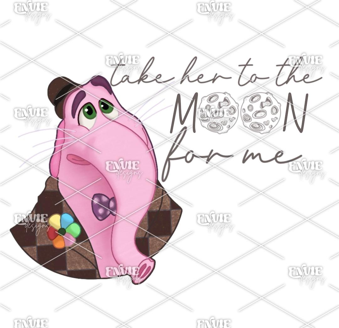 Inside Out Inspired Digital Art take Her to the Moon for Me Bing Bong ...