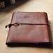 Classic Leather Book Cover, Size Adjustable, Oxford Brown Leather Book ...