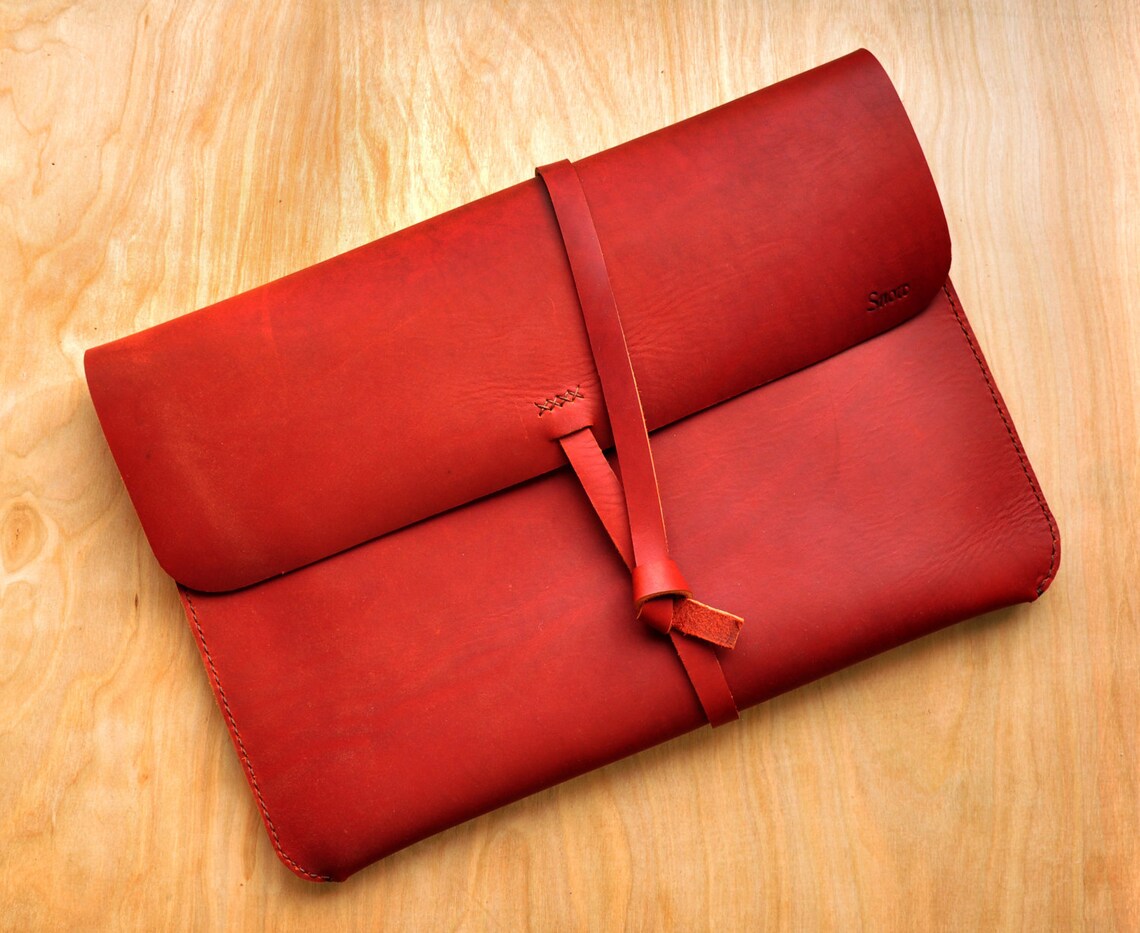 Custom Simple Leather Laptop Case / Laptop Bag / Carry Case / MacBook ...